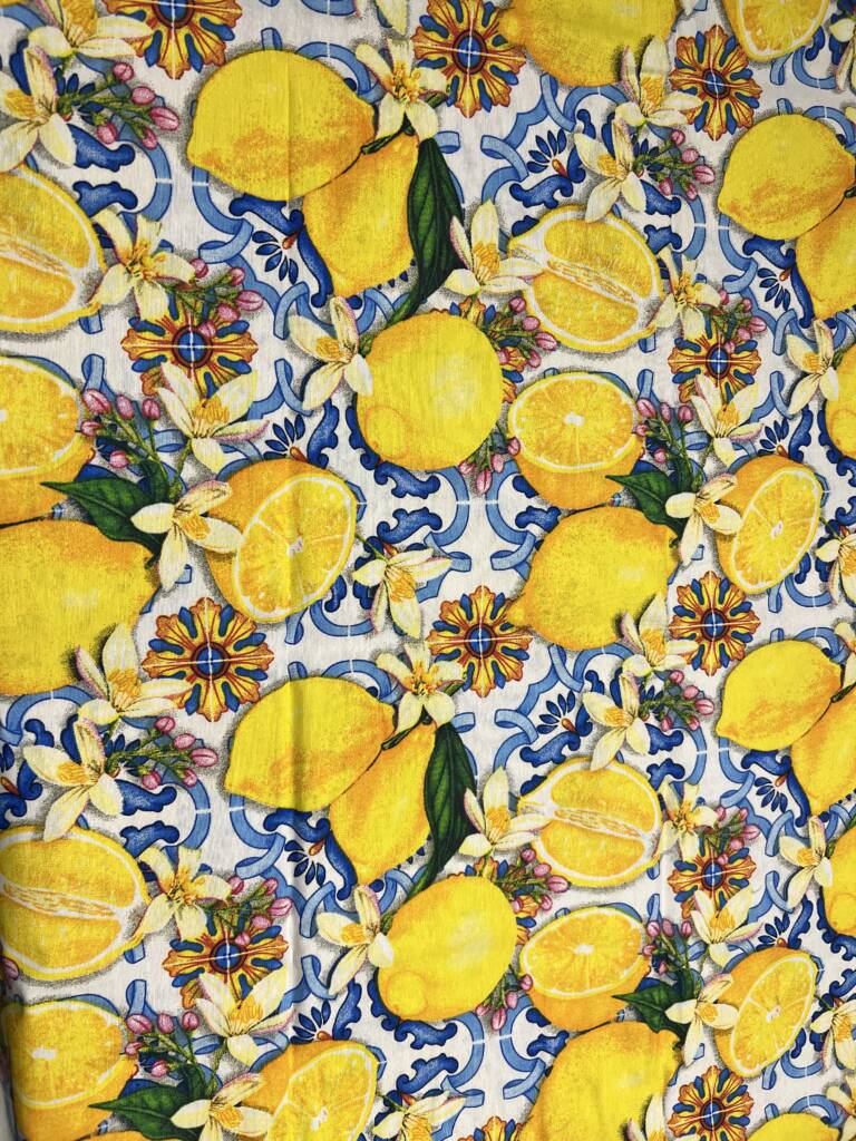 Tablecloth Italian Style-Lemon Blossom Mosaic